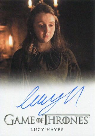 Game Of Thrones Inflexions FB Autograph Lucy Hayes | #4530521