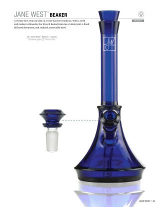GRAV LABS JANE WEST COBALT BLUE BEAKER 10 " | #4441272