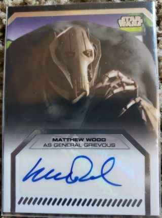 Star Wars Galactic Files Autograph Matthew Wood | #4429193