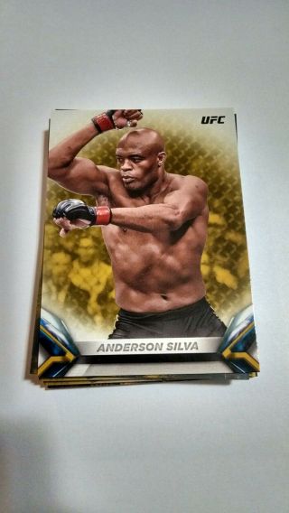 2018 Topps UFC Knockout Daniel Cormier GOLD PARALLEL 1/1 FIGHT RELIC ...