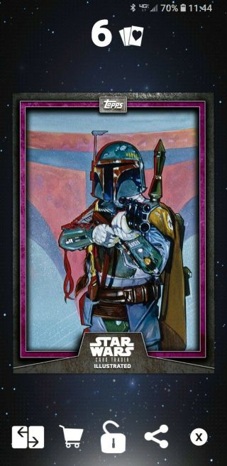 Topps Star Wars Card Trader Boba Fett Blue 2015 | #4340978