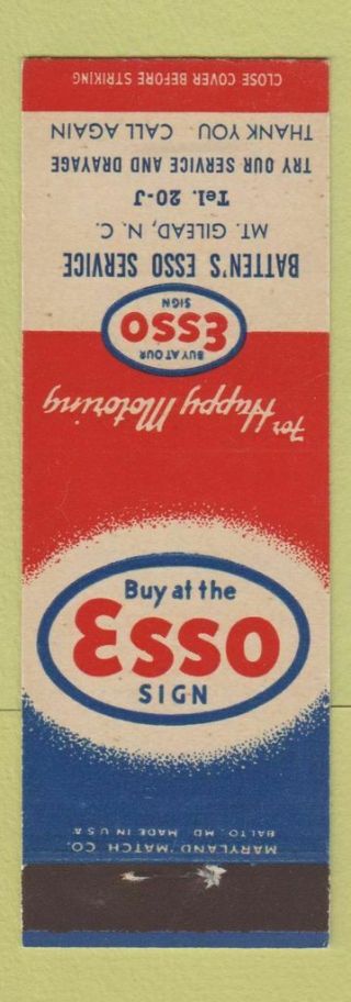 Matchbook Cover - Esso Oil Gas Ile Des Soeurs QC | #4841008