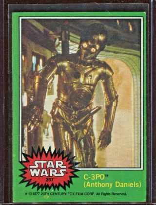 C3PO ERROR CARD 1977 STAR WARS ANTHONY DANIELS PHALLIC 207 C - 3PO ...