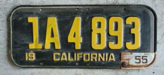 Vintage California Black And Yellow License Plate ZWZ616 | #4642990