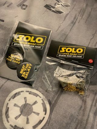 Solo: A Star Wars Story Amc Opening Night Fan Event Trinket Bag Pin ...