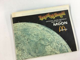 Vintage 1969 Ronald McDonald Official Rand McNally Map Of The Moon ...