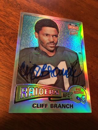 CLIFF BRANCH 2001 TOPPS ARCHIVES RESERVE REFRACTOR AUTO RAIDERS ...