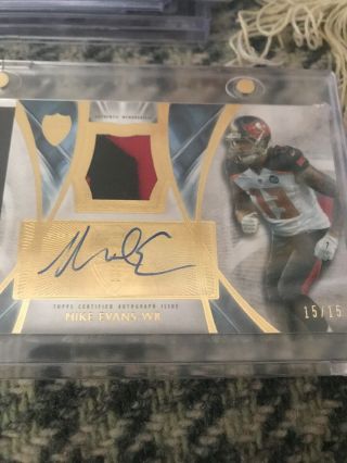 2014 Topps Supreme Dual Auto/Patch Booklet K. Benjamin/Mike Evans ...
