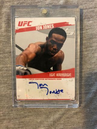 2009 TOPPS ROUND 2 JON BONES JONES RC ROOKIE 1st BOLD AUTO AUTOGRAPH ...