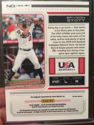 BRYSON STOTT 2018 Panini Extra Edition College Ticket AUTO RC 20/25 ...