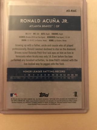 2018 Topps Archives Ronald Acuna Jr Rookie Card | #5772446