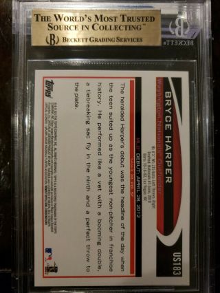 2012 Topps Update US183 Bryce Harper Rookie Card RC Washington ...
