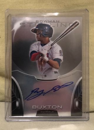 BYRON BUXTON AUTOGRAPH 2015 LEAF ON CARD AUTO Signed TWINS | #6099259