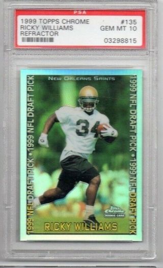 1999 Topps Chrome Refractor Ricky Williams RC Saints 135 | #6477412