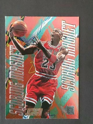 1996 Fleer Metal Scoring Magnet Michael Jordan 4 Rare | #19606125