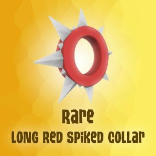 ANIMAL JAM RARE RED LONG SPIKE COLLAR | #8304038