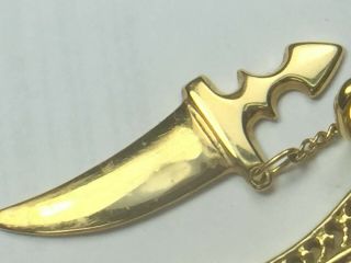 " UNO A ERRE " Very Rare ITALIAN 18KYG DAGGER IN SHEATH With Chain ...