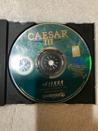 Caesar 3 III Sierra PC Video Games Big Box Rome Strategy RARE MAC ...