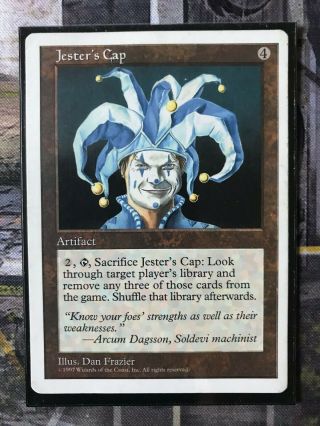 JESTER ' S CAP Artifact Magic The Gathering MTG Signed By Illus. Dan ...