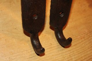 Antique Wrought Iron Beam Hooks Hand Forged Butchers Blacksmith Made ...