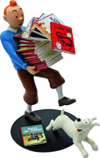 Tintin And Snowy Figurine Tintin Holding The Sceptre Box | #2478249